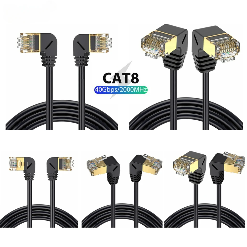 Cat8 Ethernet Cable SFTP 40Gbps 2000MHz Cat 8 RJ45 Network Lan 90 ...