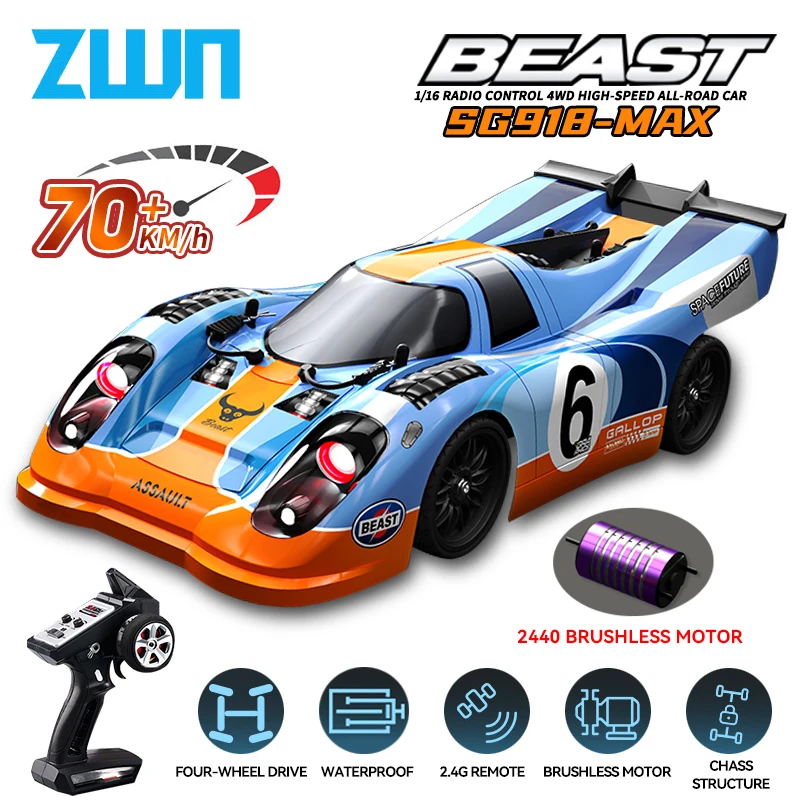 ZWN-1-16-70km-h-Brushless-RC-Drift-Car-With-LED-Lights-4WD-Electric ...