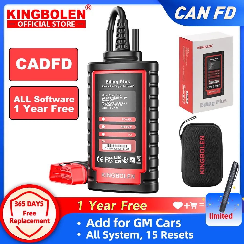 THINKCAR Thinkdiag 2, KINGBOLEN Ediag plus CAN FD protocol All System ...