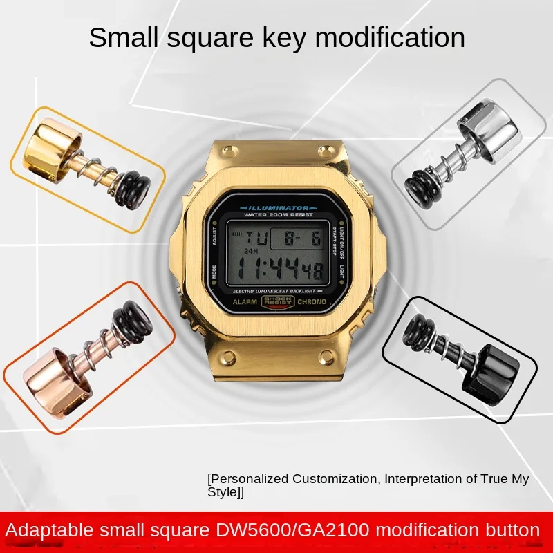 4 colors Metal Button For GA2100 For casio G-shock DW5600/5610/GA2110 ...
