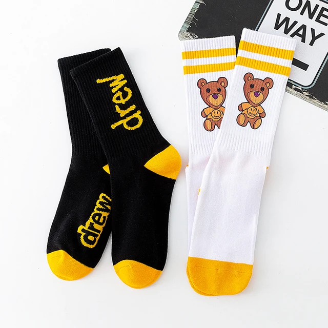 order online shop drew house Socks stripe AUTHENTIC NEW socks socks
