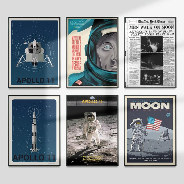 Vintage Moon Landing Art