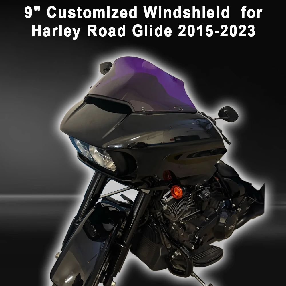 Motorcycle 9 inch Yellow Front Windshield Wind Windscreen Deflector ...