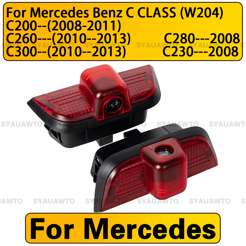 2-Pcs-LED-Car-Door-Welcome-Light-Decoration-Accessories-For-Mercedes ...