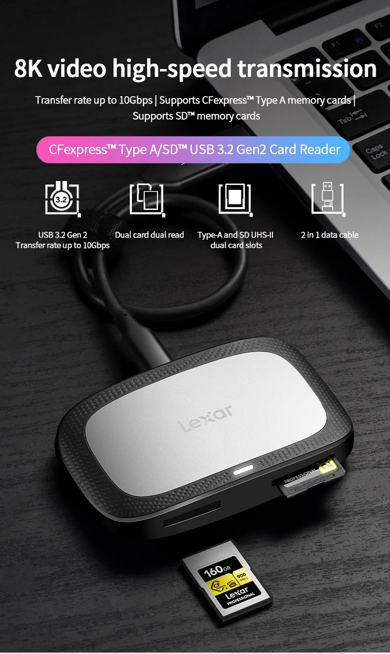 Lexar Professional CFexpress Type A и SD Card USB 3.2 Gen 2 Reader | AliExpress