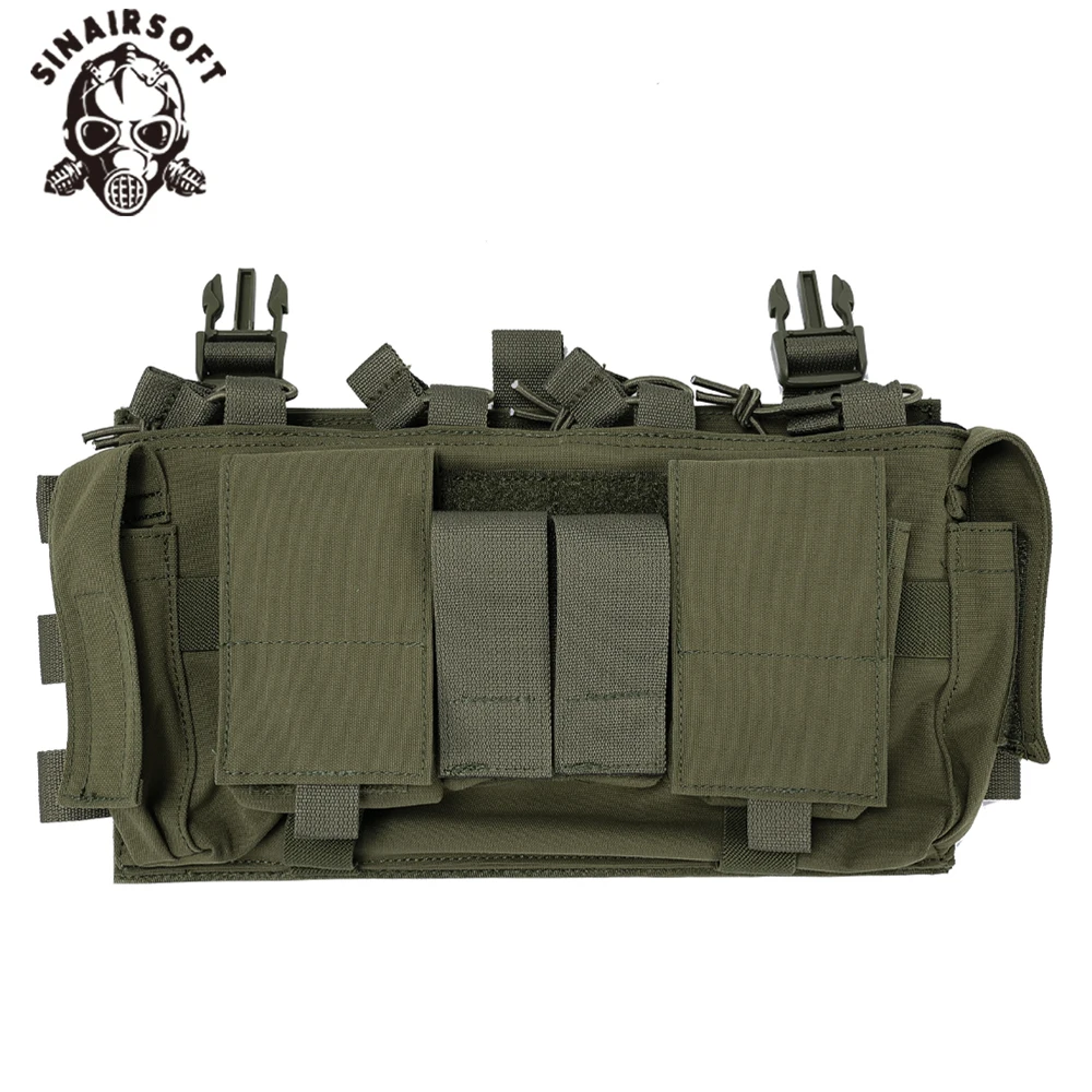 SINAIRSOFT Tactical Chest Rig 5.56 Compatible Placard Magazine Bag ...