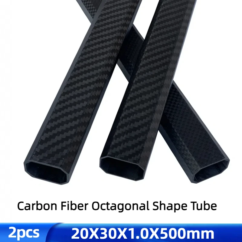 2pcs-20X30X1-0X500mm-thick-1-0mm-and-1-5mm-carbon-fiber-octagonal-tubes ...