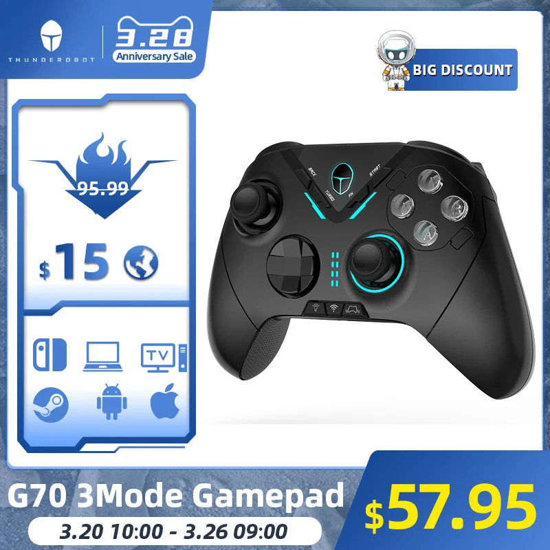 G70 Professional บลูทูธแบบไร้สายการสั่นสะเทือนที่ดีที่สุดจอยสติ๊ก ...