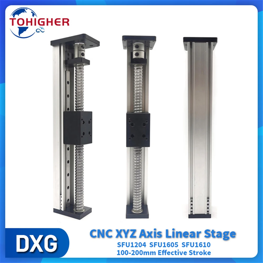 Cnc Linear Guide Stage Rail 3d Printer Motion Slide Table Xyz 100-200mm ...