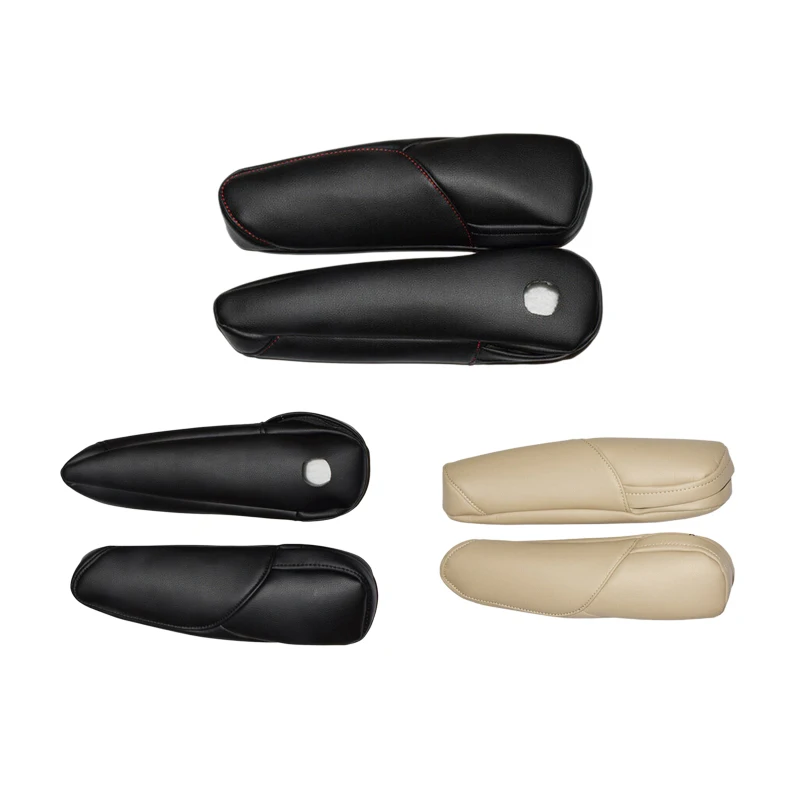 Car-Fiber-Leather-Seat-Armrest-Driver-Passenger-Side-Handle-Cover-Trim ...