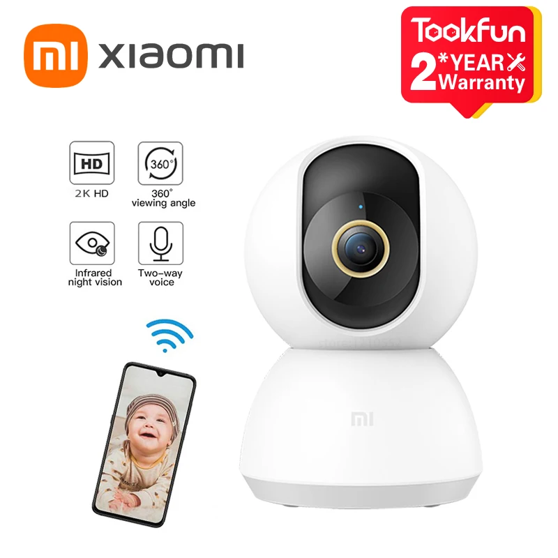 Global Version Mi Smart Ip Camera 2k Hd 360 ° Alexa Google Wireless ...
