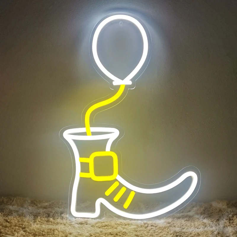 Balloon-Boot-Neon-Sign-Acrylic-LED-Neon-Lighted-Sign-USB-Dimmer-Switch ...
