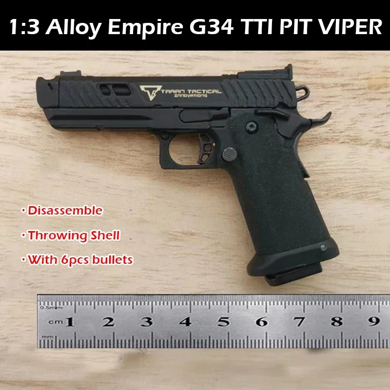 1: 3 Alloy Empire G34 TTI PIT VIPER Viper Gun Model Keychain Toys Mini Throwing Shell ...