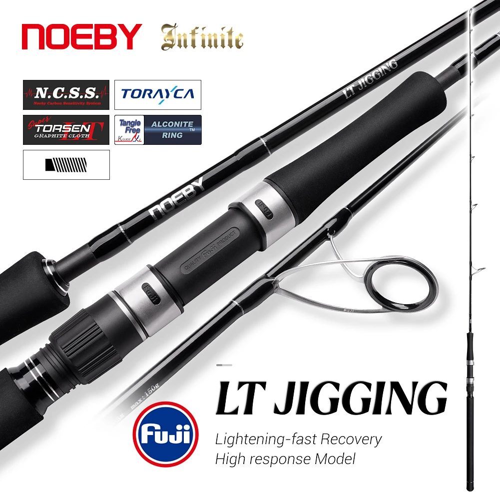 Noeby Lt Jigging Fishing Rod Fast Slow Spinning Jigging Rods Saltwater 1.83m Max Lure 200g Fuji ...