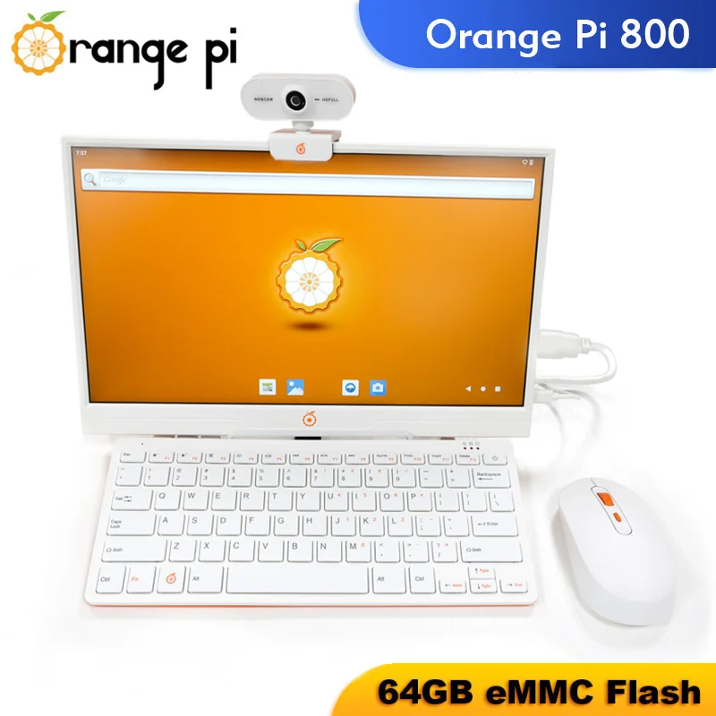 Orange Pi 800 Keyboard Computer Set With Mouse 14Inch Screen Camera 4GB ...