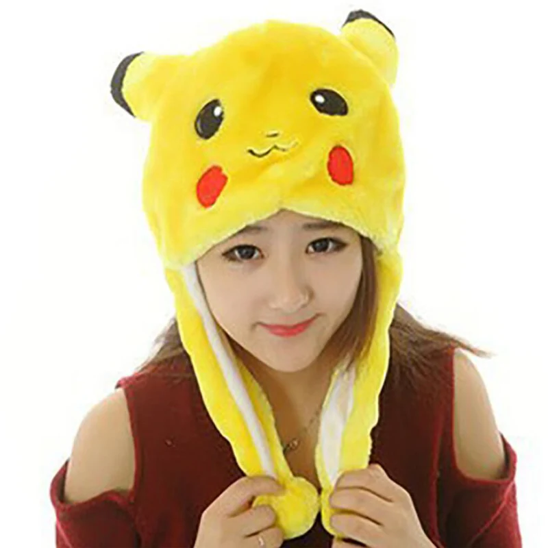 30cm Pokemon Pikachu Cartoon Short Ear Hat Cute Decorative Winter ...