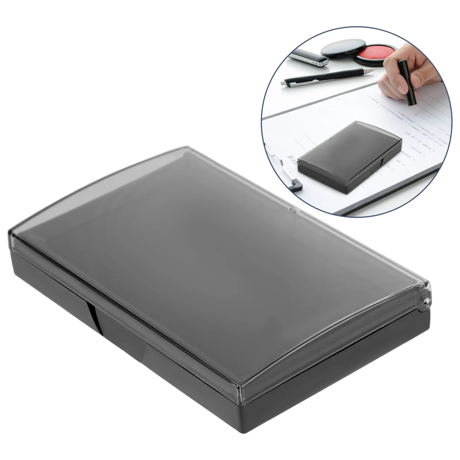 Craft-Ink-Pad-Black-Ink-Stamp-Pad-Finger-Print-Crafts-Stamp-Rubber ...