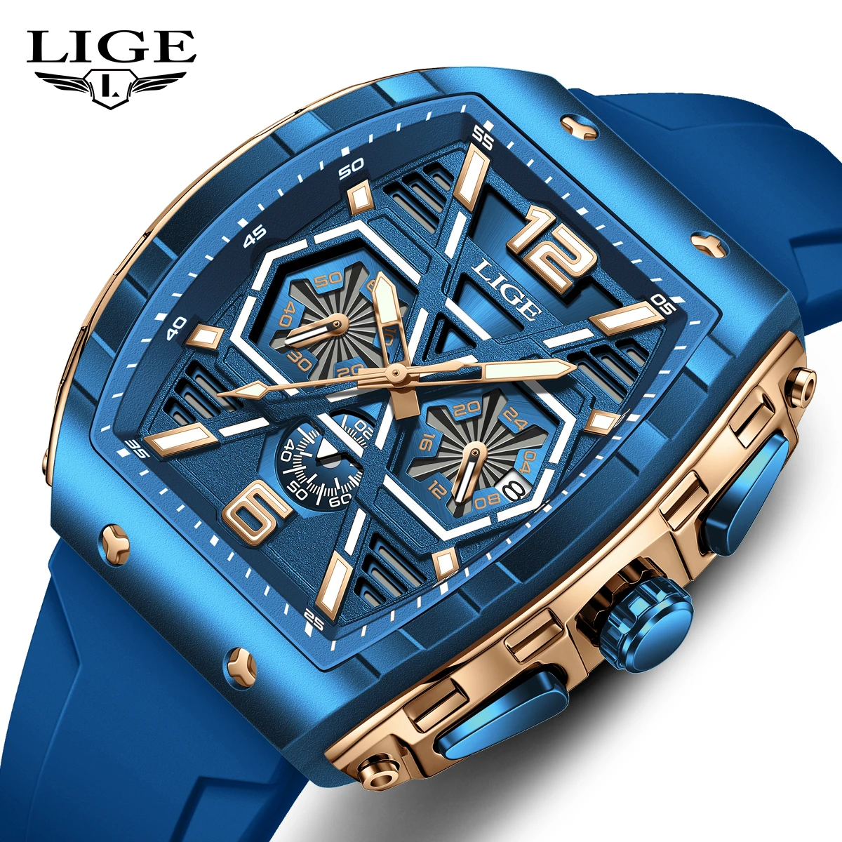 LIGE-Square-Fashion-Luxury-Quartz-Men-s-Watches-Waterproof-5Bar ...