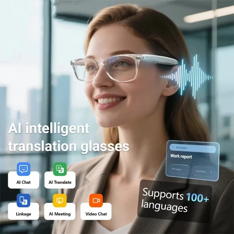 6K AI Smart Glasses Multifunctional Camera Bluetooth Call Voice ...
