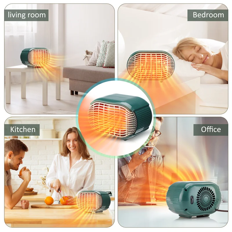 Couleur bleue Mini radiateur électrique Portable, chauffage de l'air ...