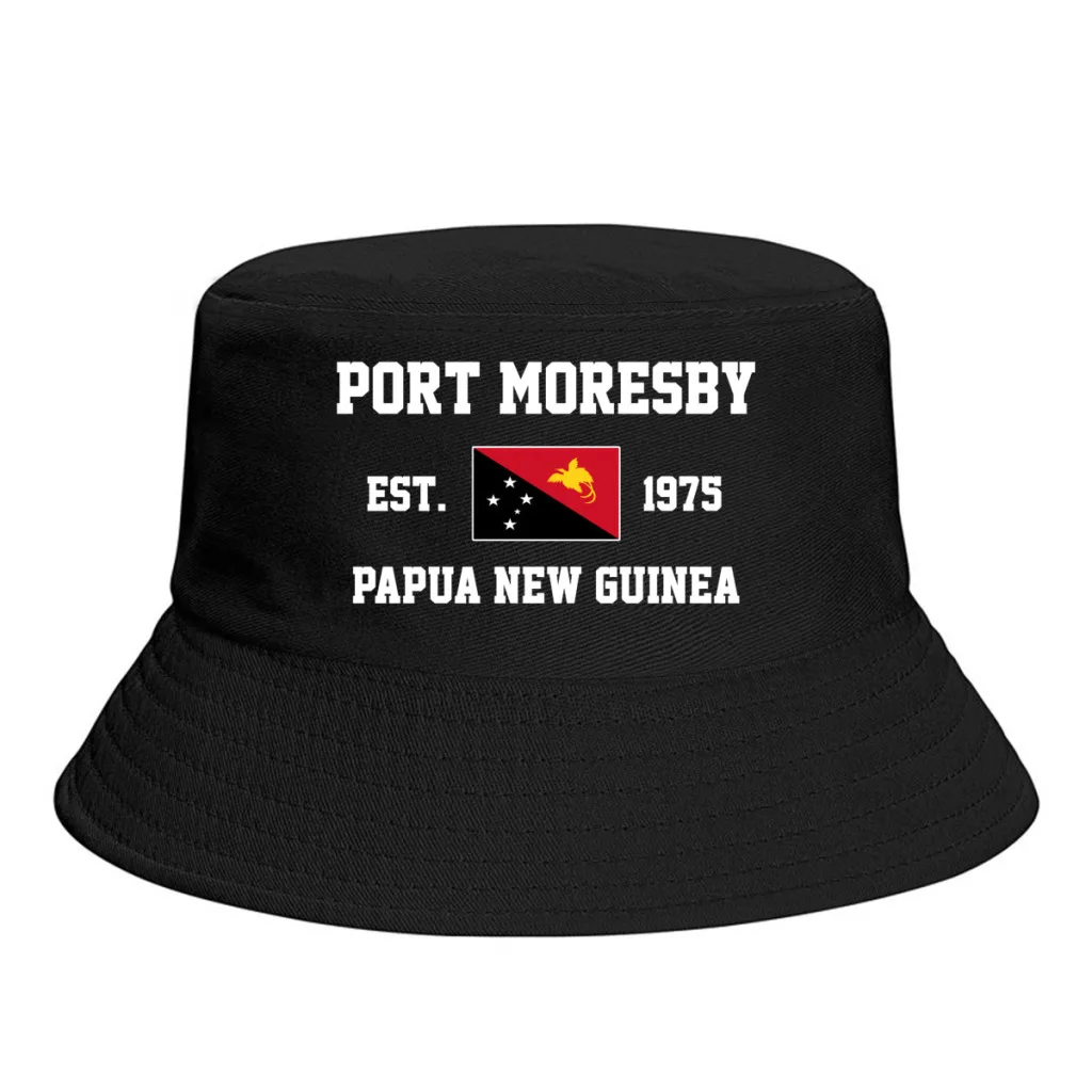 Bucket Hats Papua New Guinea EST.1975 Port Moresby Emblem Flag Sun ...