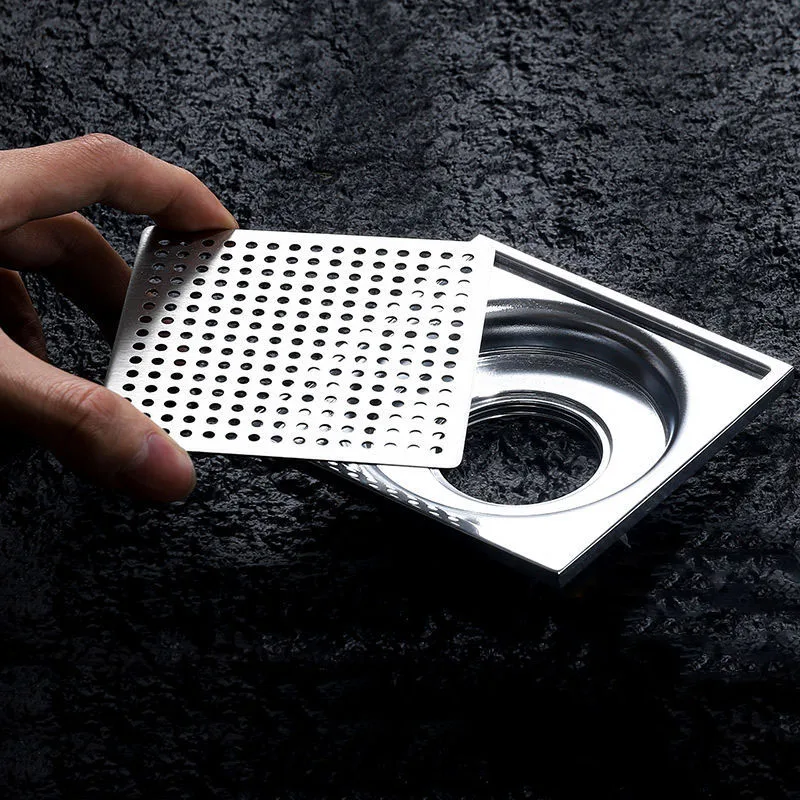 Stainless-Steel-Square-Drain-Hole-Shower-Hair-Catcher-Filter-Stopper ...