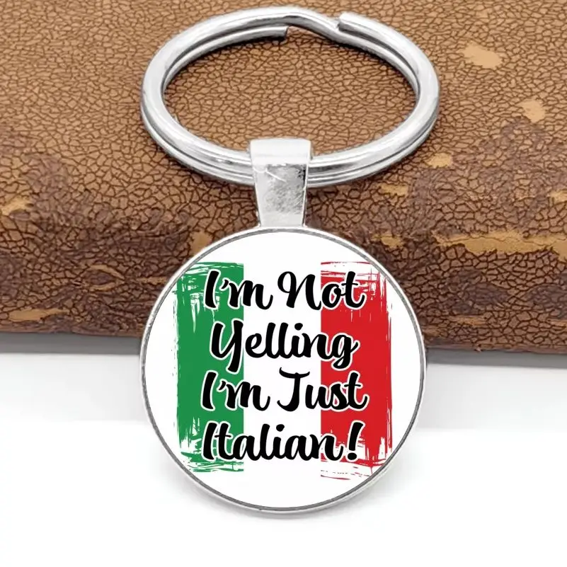 1pc Cute Funny Italy Keyring I Am Not Yelling I Am Just Italian ...