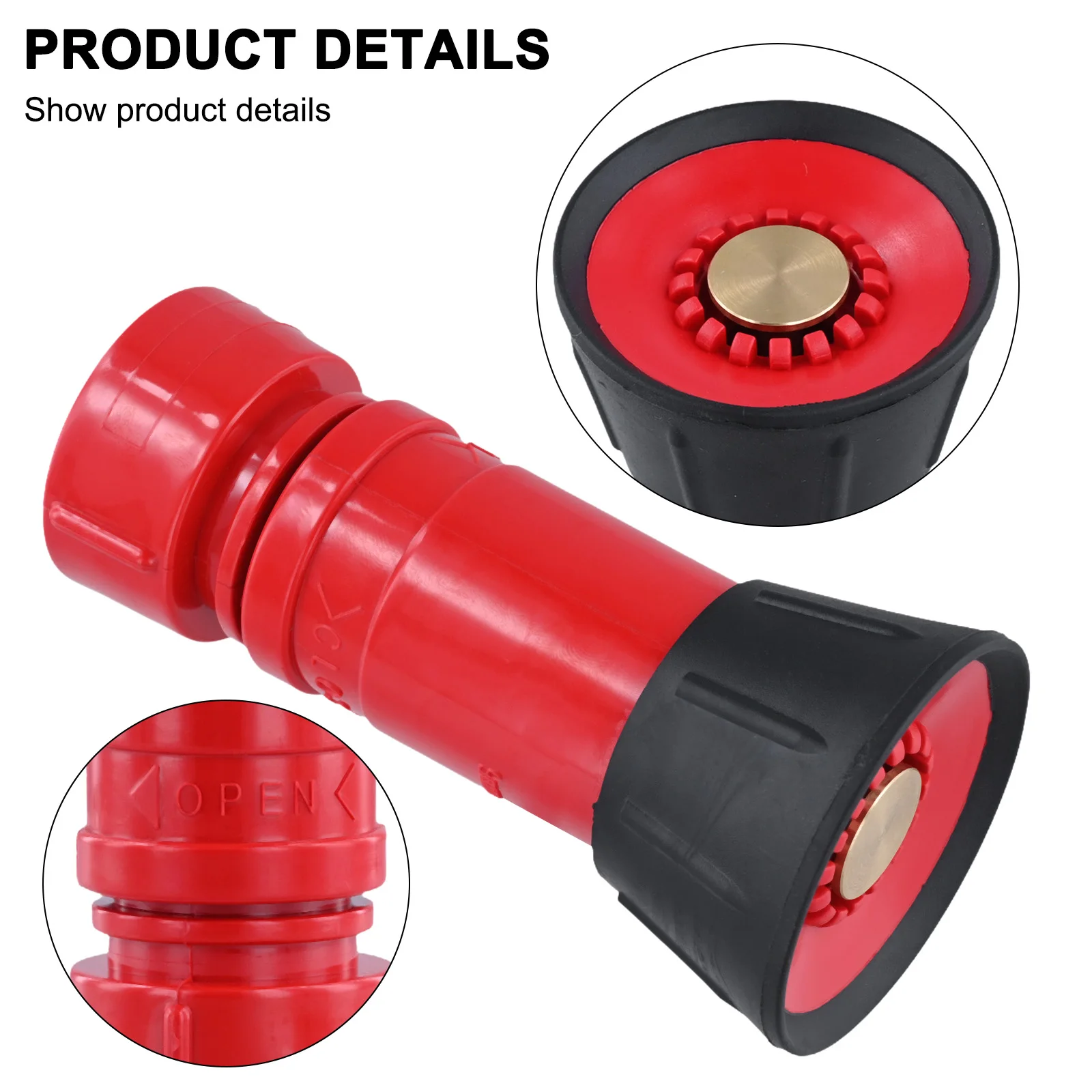 1-1/2 Inch Nozzle Fire Hose Nozzle Easy To Use Fire Suppression ...