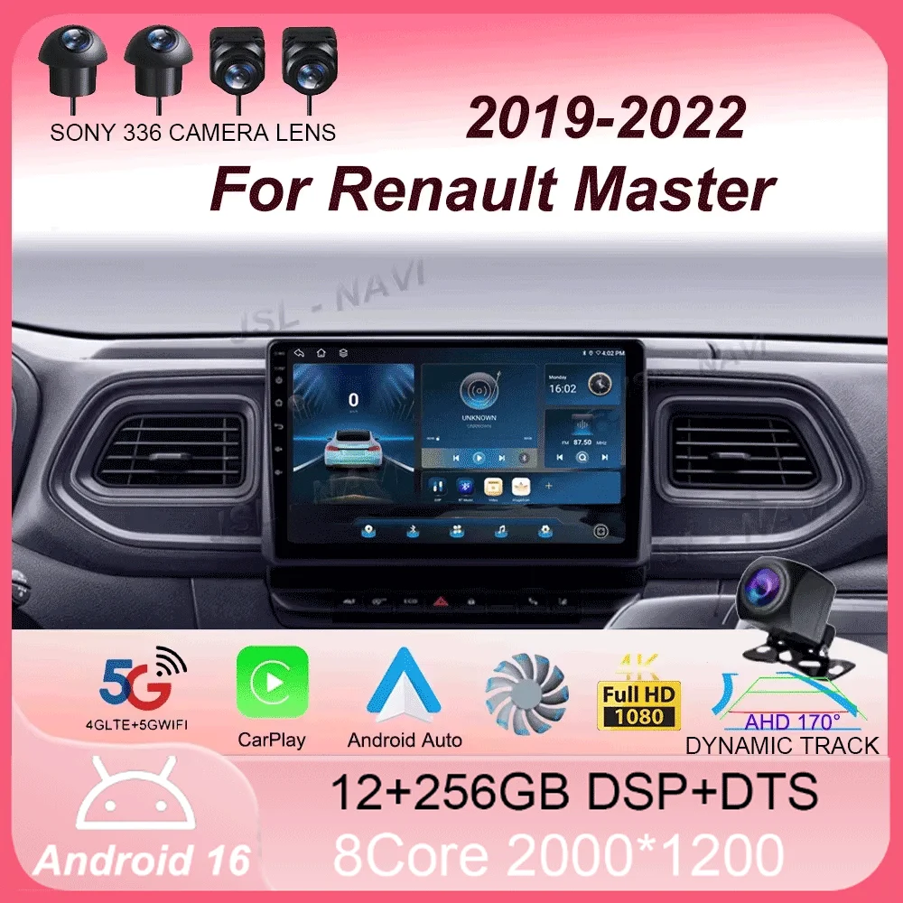 Android 16 For Renault Master 2019 - 2022 Car Radio Multimedia Video ...