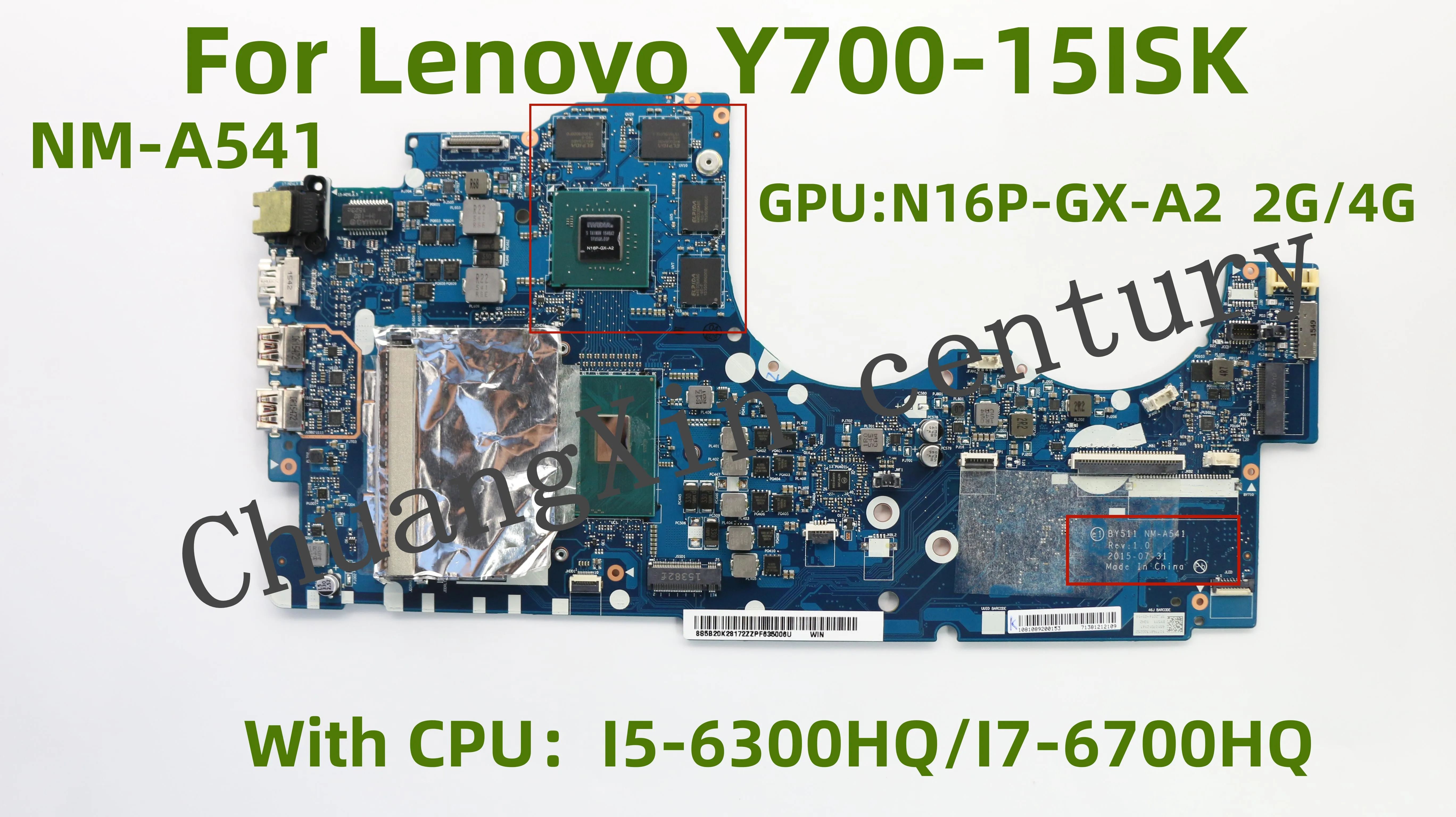 LenovoラップトップNM A541,プロセッサー付き,i5 i7 gpu: Y700 15ISK,2g/4g,N16P GX A2テストOK|ノートパソコン マザーボード ...