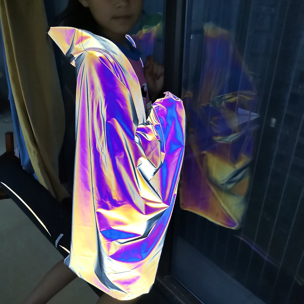 Colorful Reflective Stretch Fabric Cloths Fashion at Night for Clothing ...