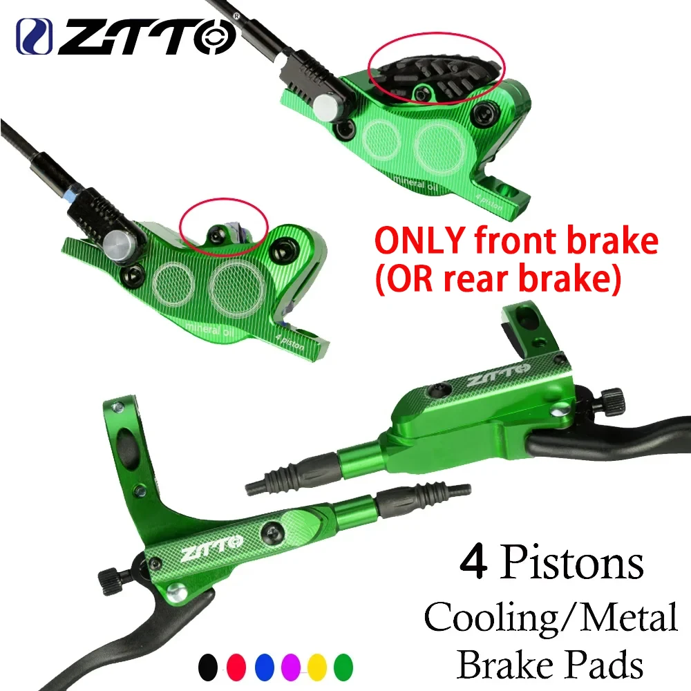 ZTTO-MTB-Hydraulic-Brakes-4-Piston-Brake-Caliper-M840-Left-Front-Right ...