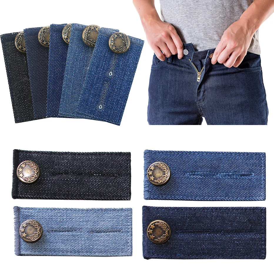 4pcs-set-Denim-Jeans-Waist-Extenders-Waistband-Expanders-for-Men-Women ...