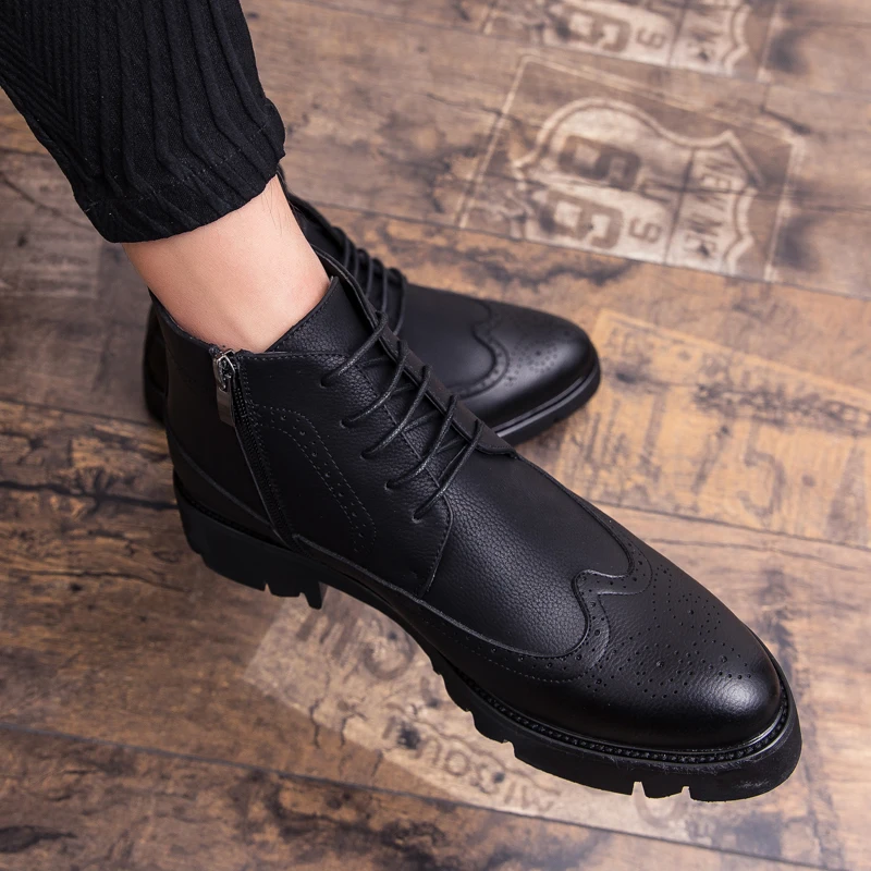 Plus-Size-38-46-Men-s-Fashion-Brock-Leather-Boots-Men-Thick-bottom ...