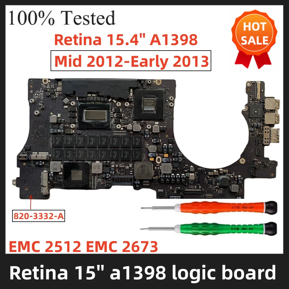 A1398 Logic Board for Macbook Pro Retina A1398 Mid 2012 Early 2013 EMC ...