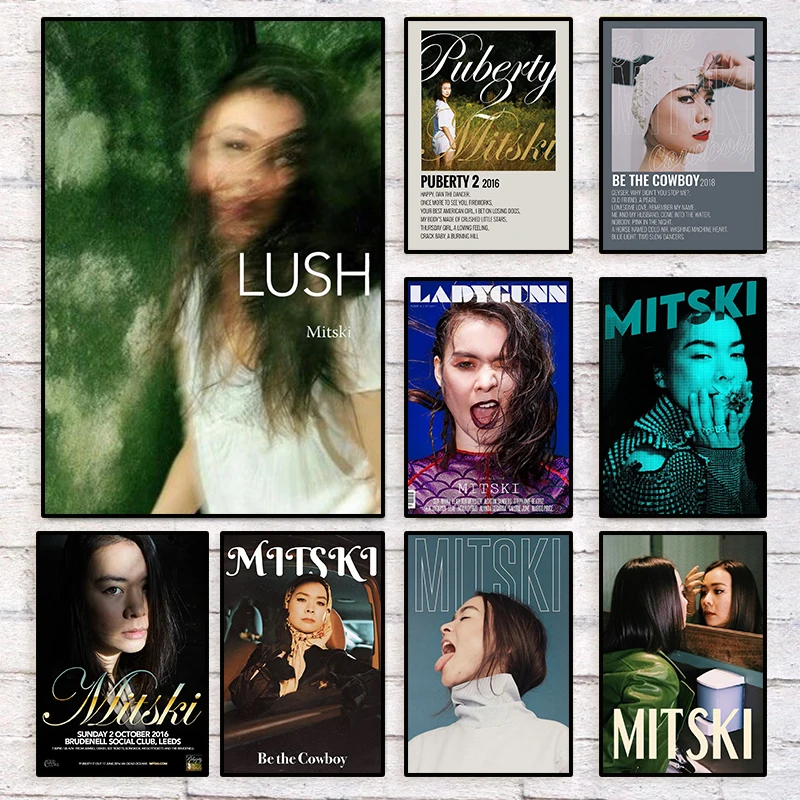 American Pop Singer MITSKI Art Posters Music Album Canvas Painting Wall ...