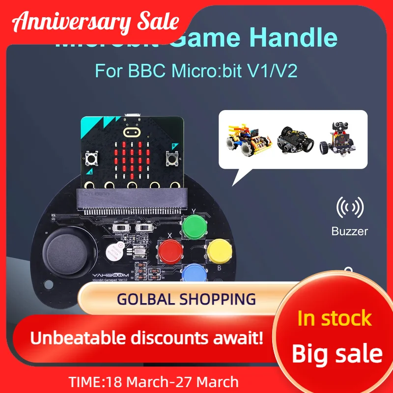 BBC-Micro-bit-Expansion-Board-Programmable-Remote-Control-Game-Joystick-Microbit-Handle-DIY ...