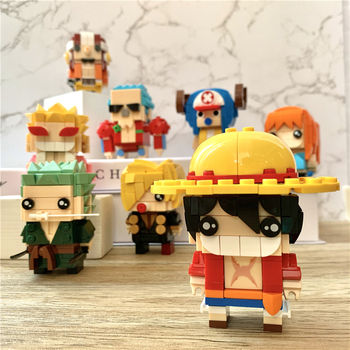 One Piece BrickHeadz Building Blocks Luffy Nami Chopper Sanji Zoro ...