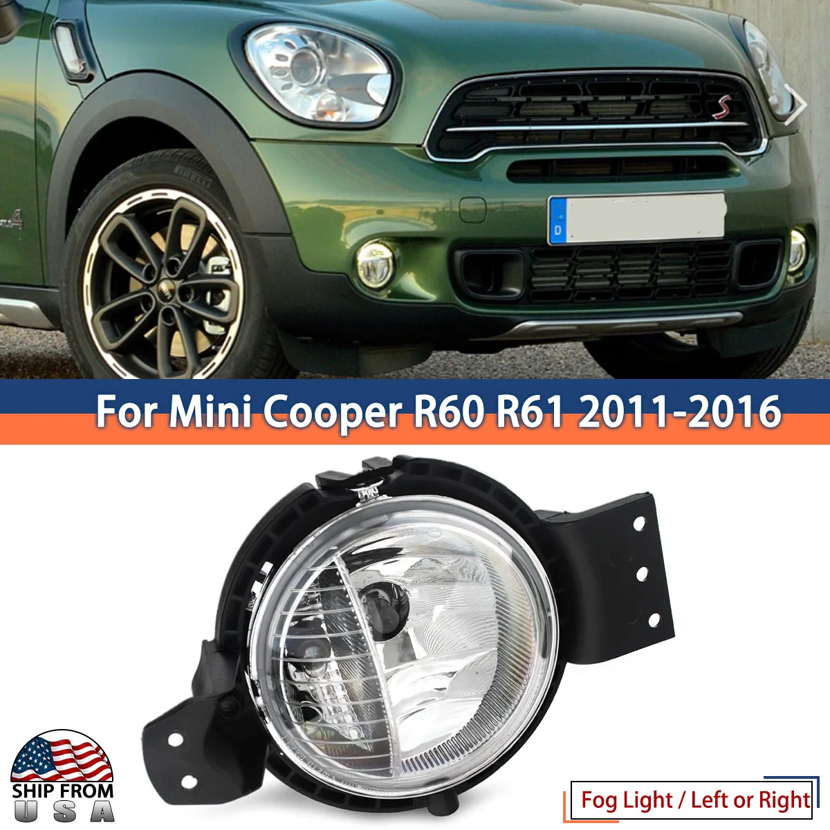 Left-Right-Side-Fog-Light-for-2011-2016-Mini-Cooper-R60-R61-Countryman ...