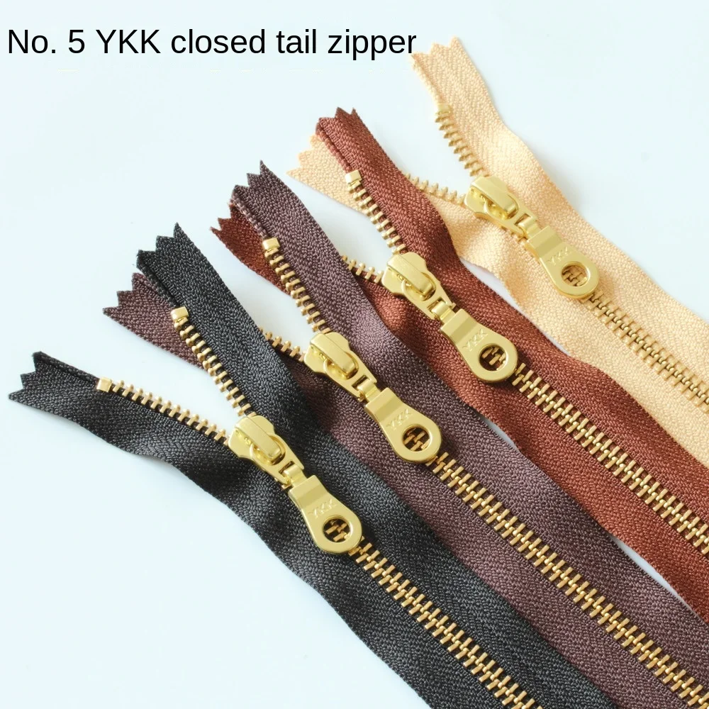 5PCS-Authentic-Japanese-YKK-5th-DA8MSL1-Zipper-with-Y-teeth-Closed-Tail-20-30-40cmDIYZipper ...