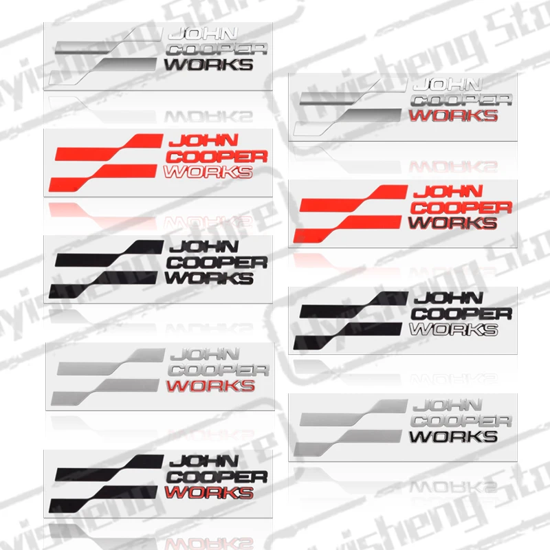 3D Metal Sticker New JCW Emblem Decoration Rear Trunk Side Stickers For ...