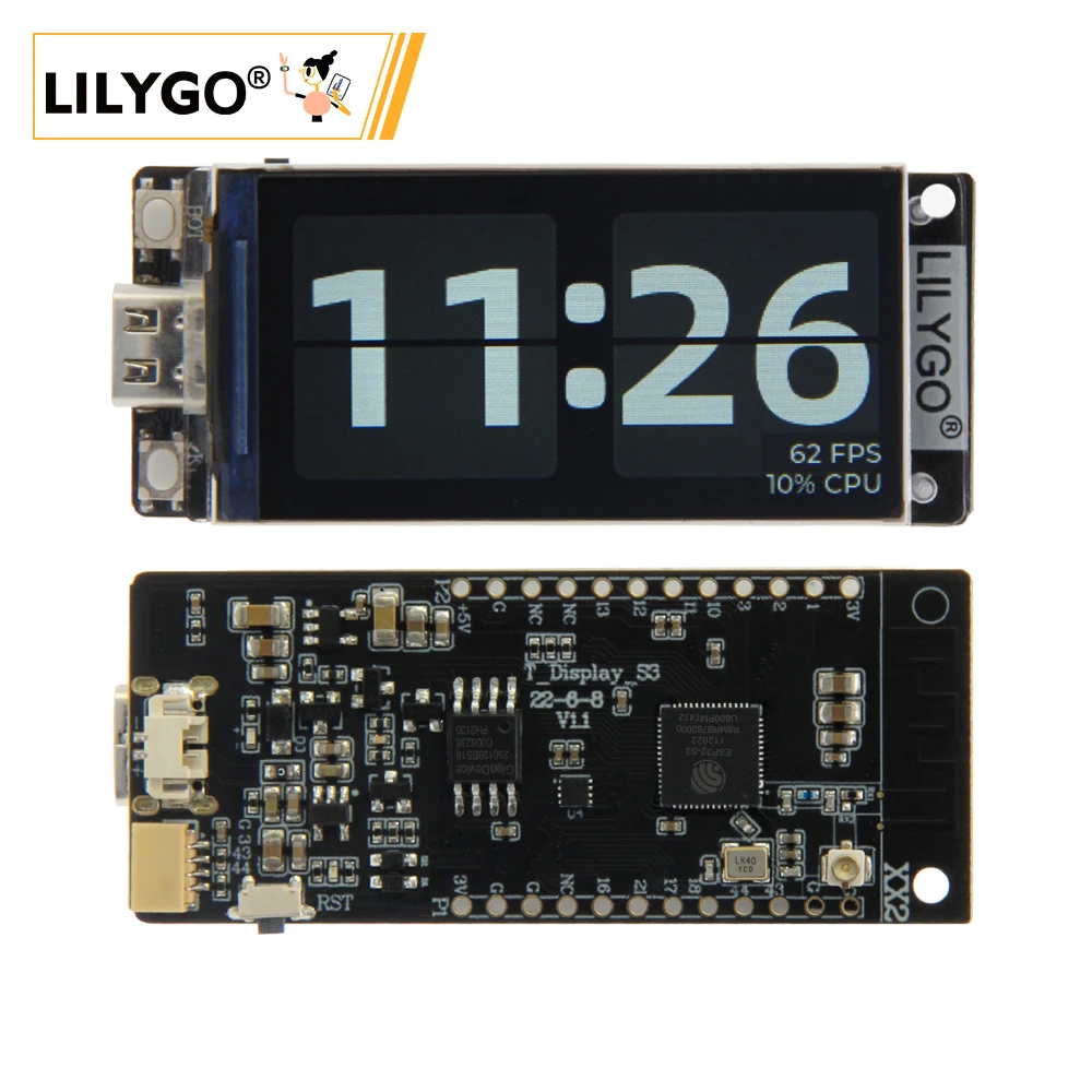 Lilygo® T-display-s3 Esp32-s3 1.9 Inch St7789 Lcd Display Development Board Wifi Bluetooth5.0 ...