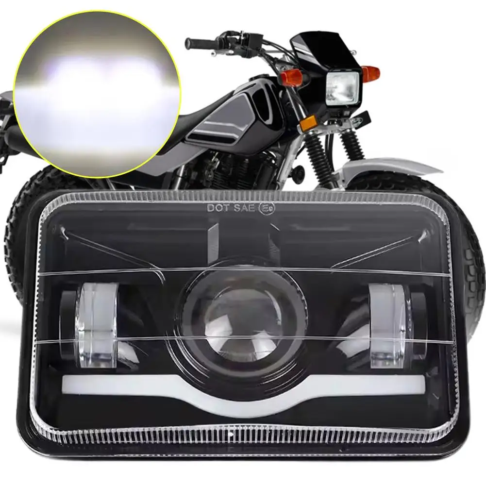 Projector 4"x6" LED Headlight H4656 H4651 LED Headlamp For Honda XR650L ...
