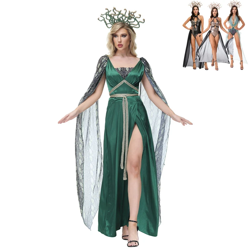 Carnival-Halloween-Sexy-Lady-Multiple-Medusa-Costume-Ancient-Greek-Myth ...