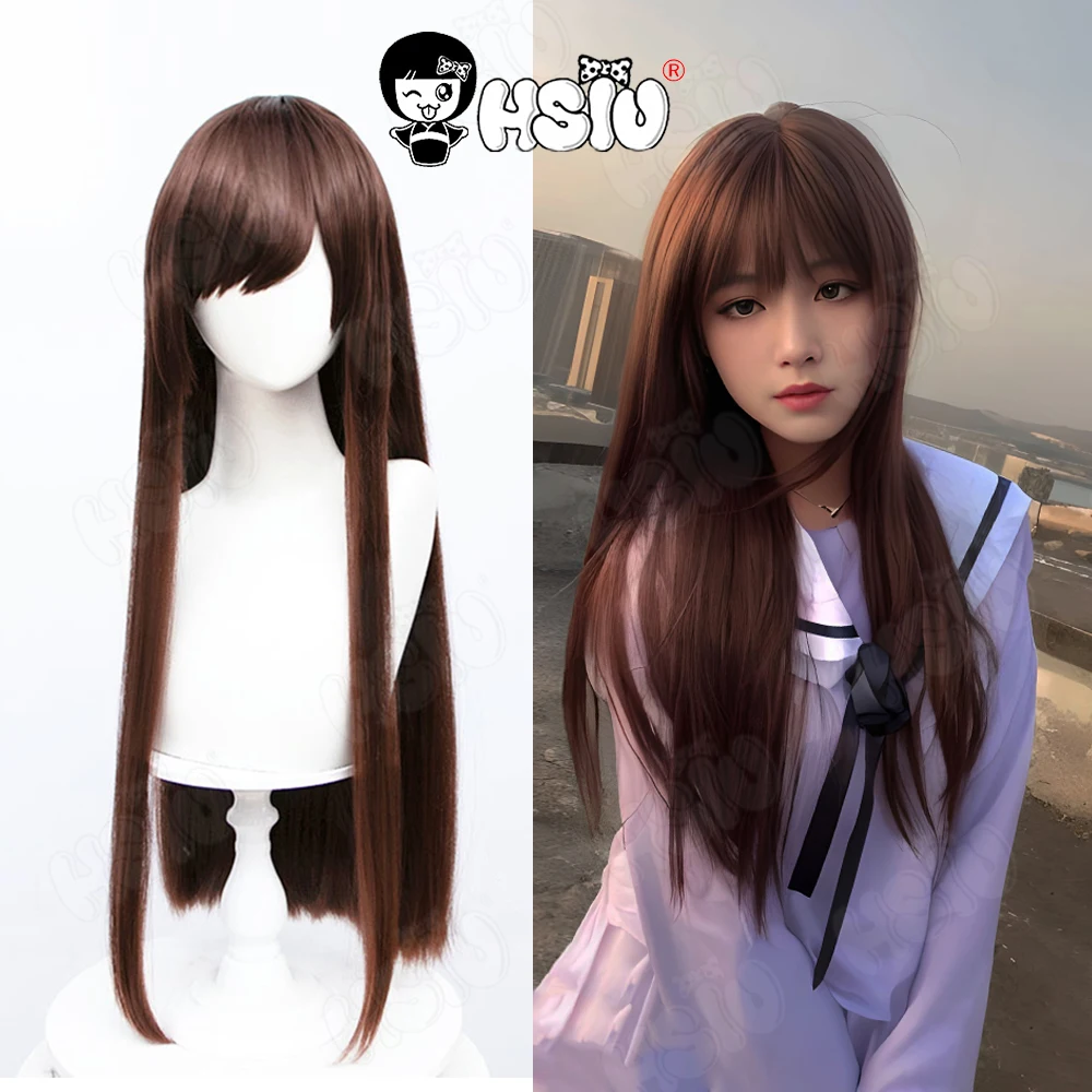 Iki Hiyori Cosplay Wig HSIU 80CM long brown hair Heat Resistant ...