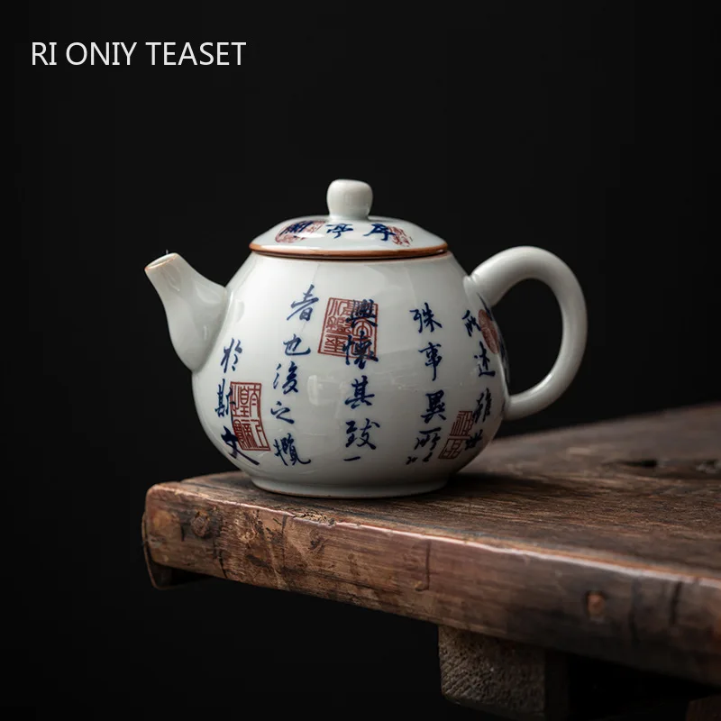 Chinese Traditional Ceramic Teapots Master Handmade Exquisite Porcelain ...
