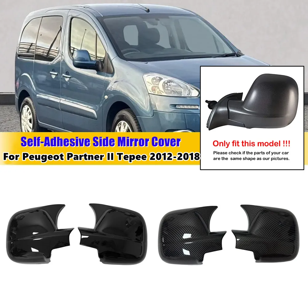 For Peugeot Partner II Tepee 2012-2018 Car Rearview Side Mirror Cover ...