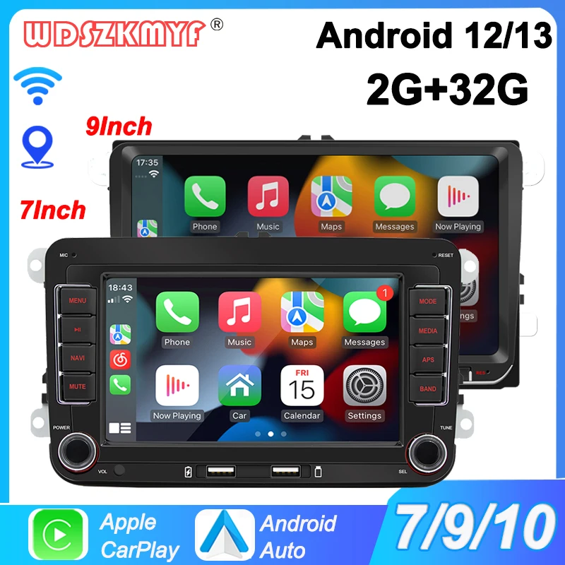 Android-12-Car-Radio-For-VW-Volkswagen-Golf-5-6-Touran-Passat-B6-Jetta ...