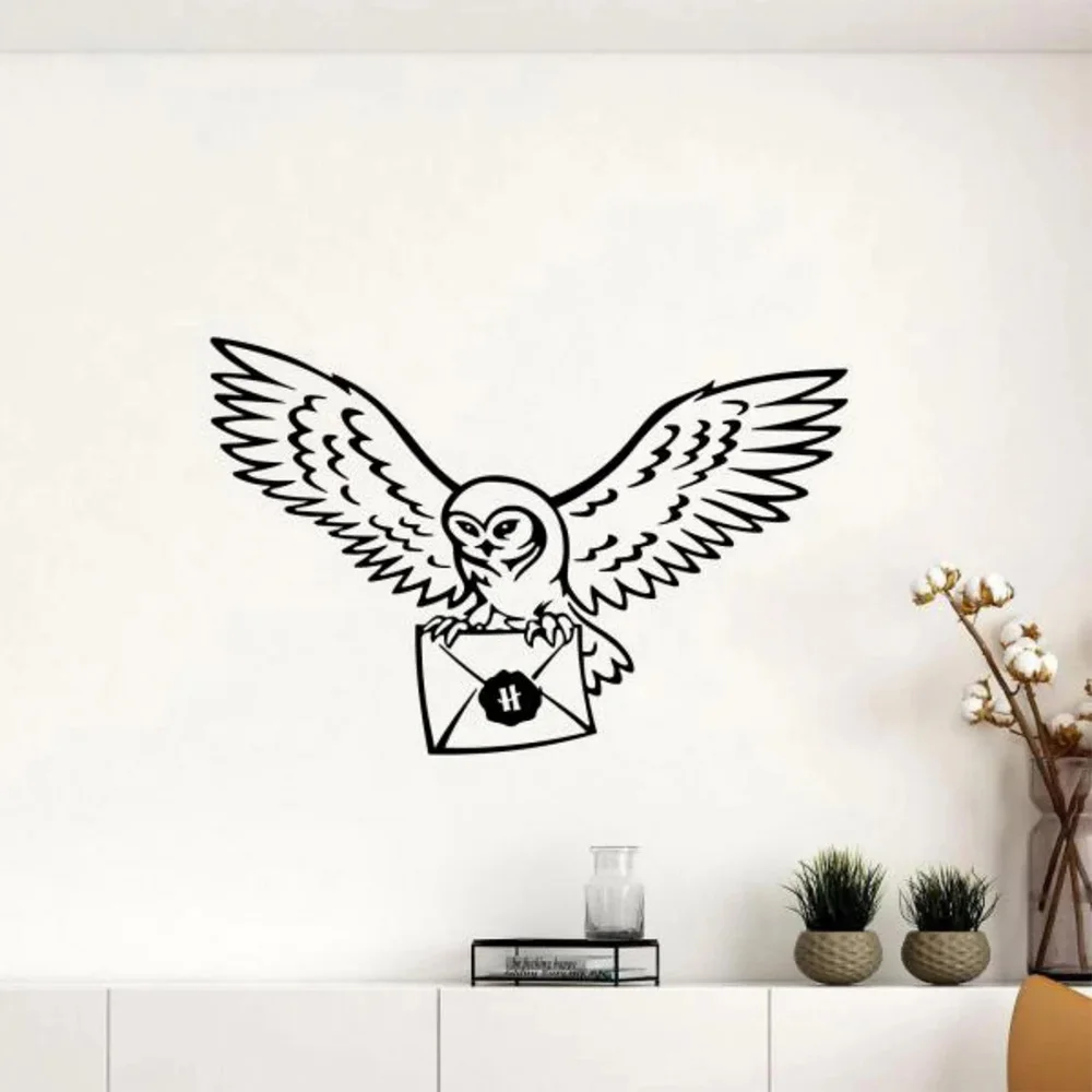 Hedwig Wall Decal Vinyl Sticker Wizard School Letter Owl Wall Sticker ...