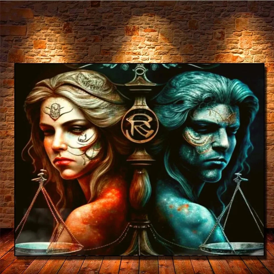 Gothic-Libra-Love-5D-Diy-Diamond-Painting-New-2023-Portrait-Full-Round ...